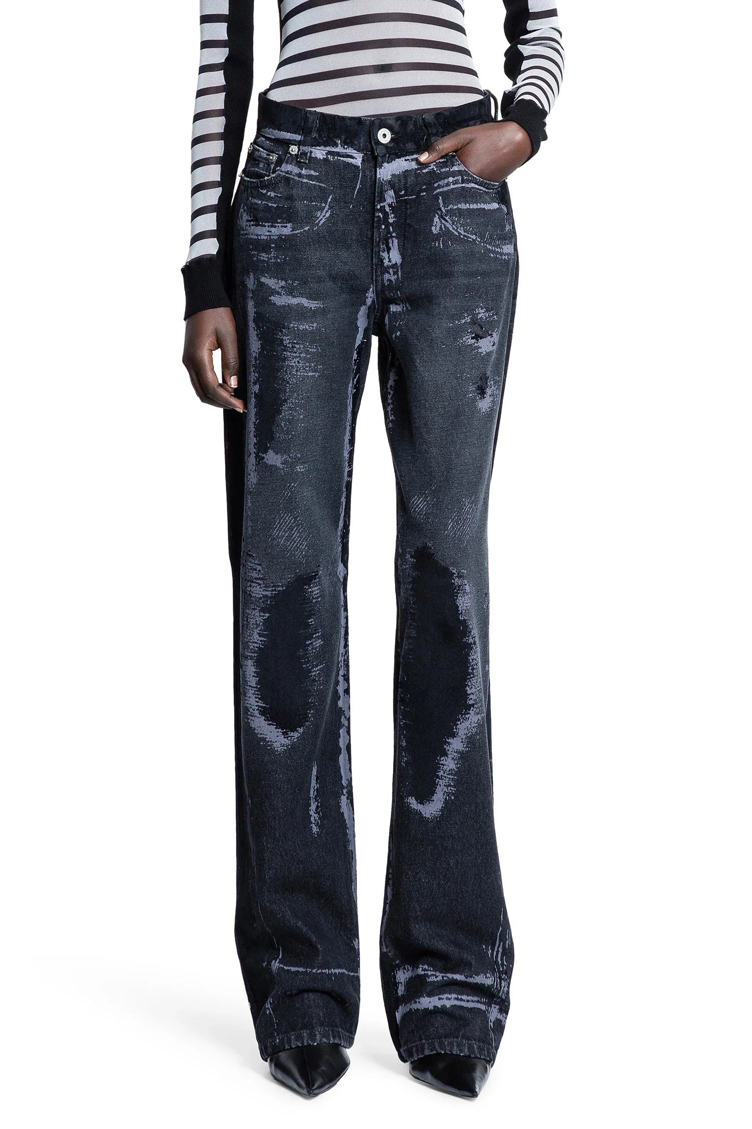 Flocked Denim Jeans – Antonioli.eu